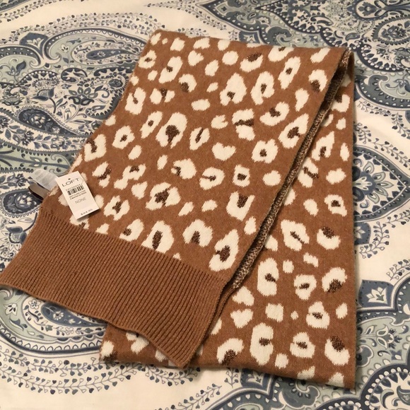 LOFT | Accessories | Nwt Loft Metallic Cheetah Print Scarf | Poshmark